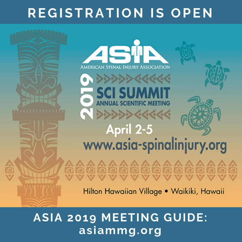 ASIA 2019 REGISTRATION IS Open and MMG-1 - American Spinal Injury ...